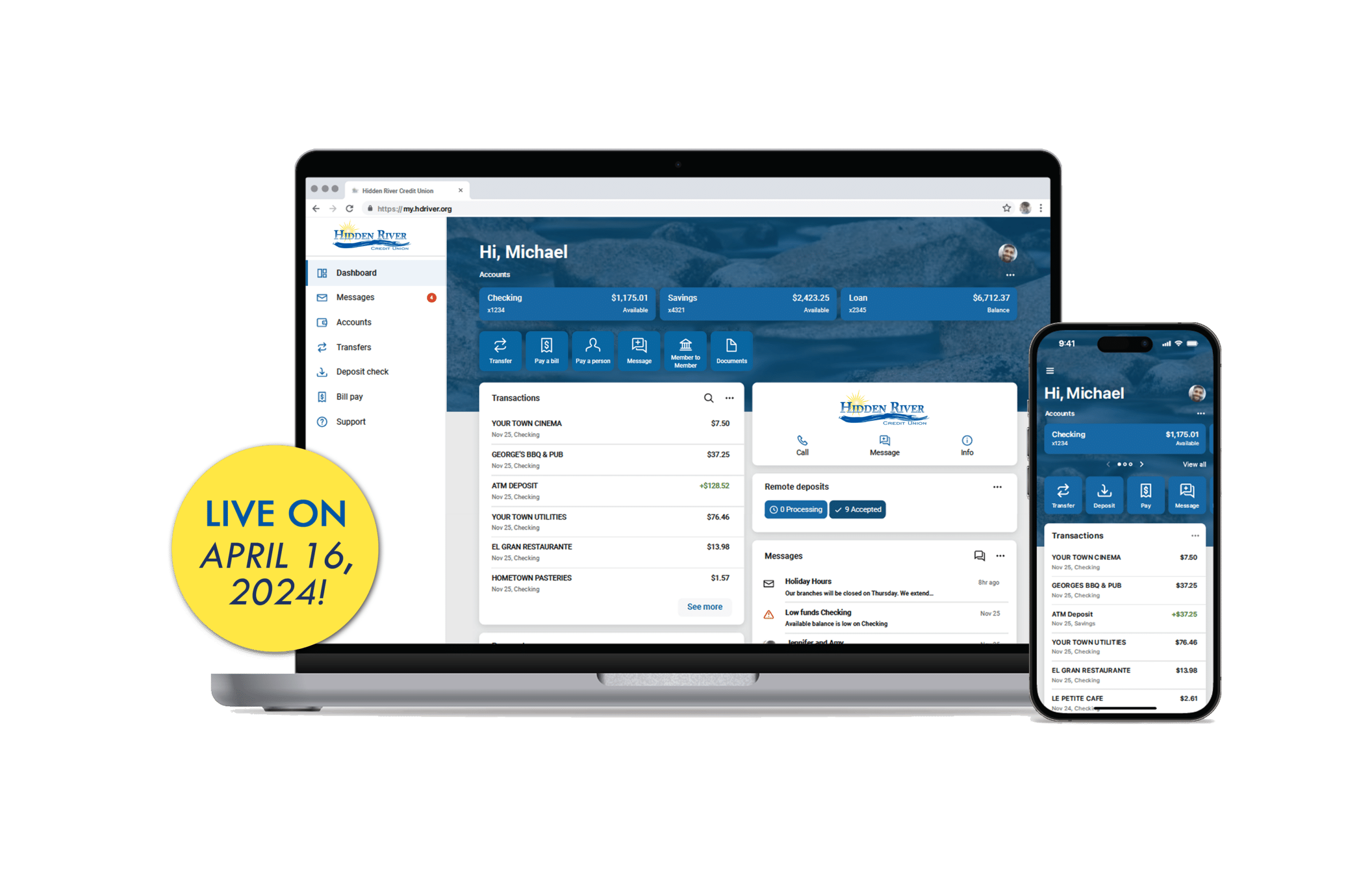 Online & Mobile Access – Hidden River Credit Union